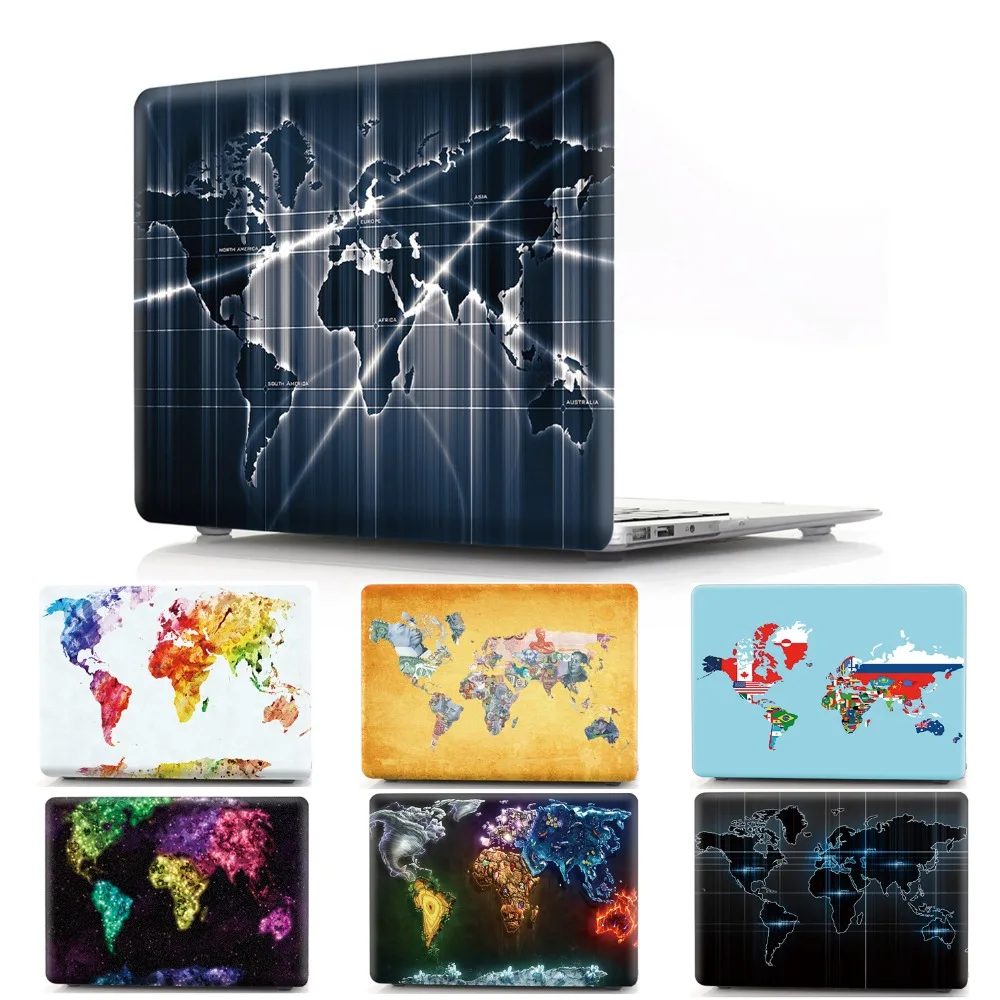 GOOYIYO 2018 New Laptop Hard PC Case World Map Skin PC Cover For ...