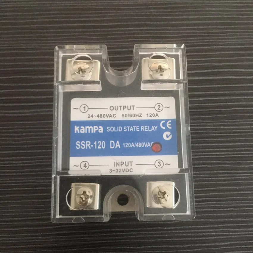 Single Phase Ssr Solid State Relay Dc To Ac 120a Input 3 32vdc Control