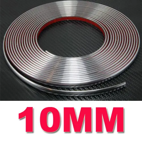 10MM-X-15M-Car-Chrome-Styling-Decoration-Moulding-Trim-Strip-Tape-Auto ...