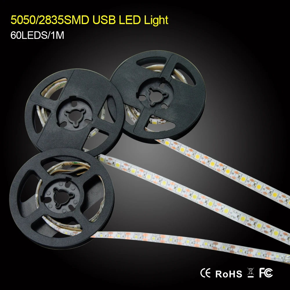 100CM USB LED Strip Light Waterproof 5V SMD3528 5050 Tape Light Xmas ...