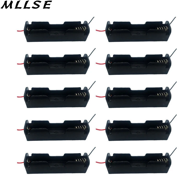 MLLSE 10pcs/lot Plastic 18650 Battery Case Holder Storage Box with Wire ...