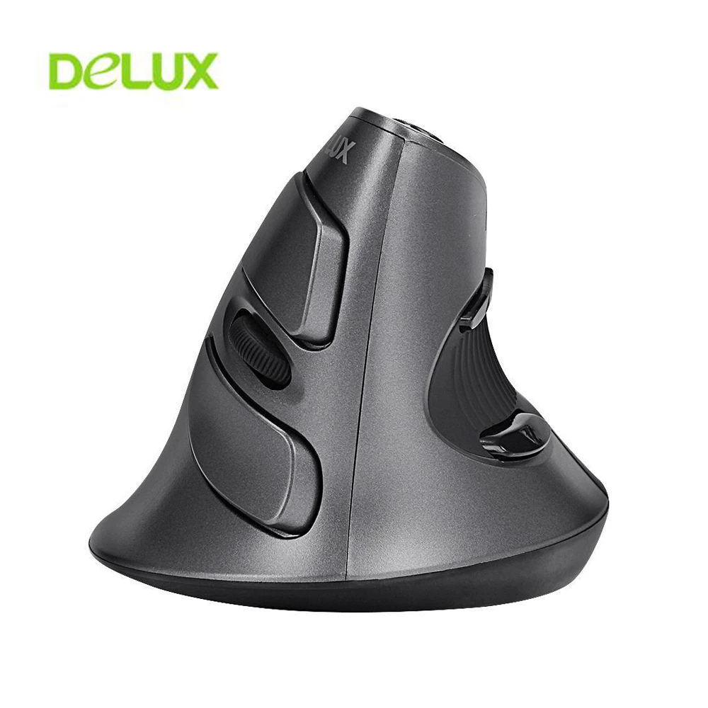 Delux M618 Wireless Mouse 1600 Dpi Usb Upright Optical Computer Mice 2 ...