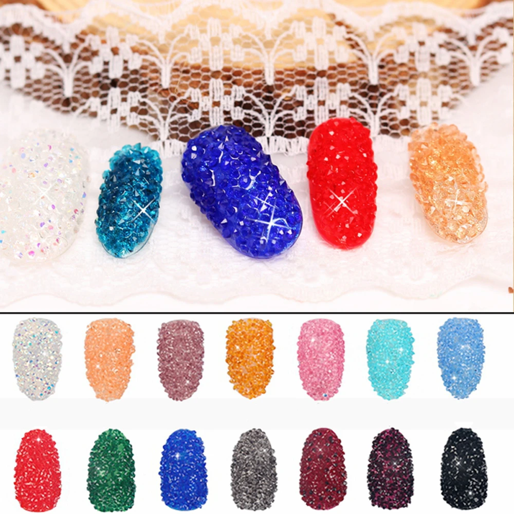 New 1400pcs 1.3mm Many Colors Zircon Rhinestones Micro Rhinestones Mini ...