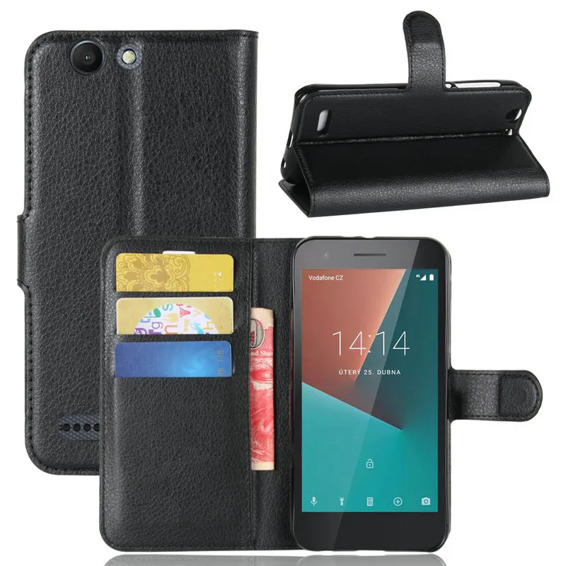 for Vodafone Smart E8 Luxury Wallet Flip Leather Case for Vodafone ...