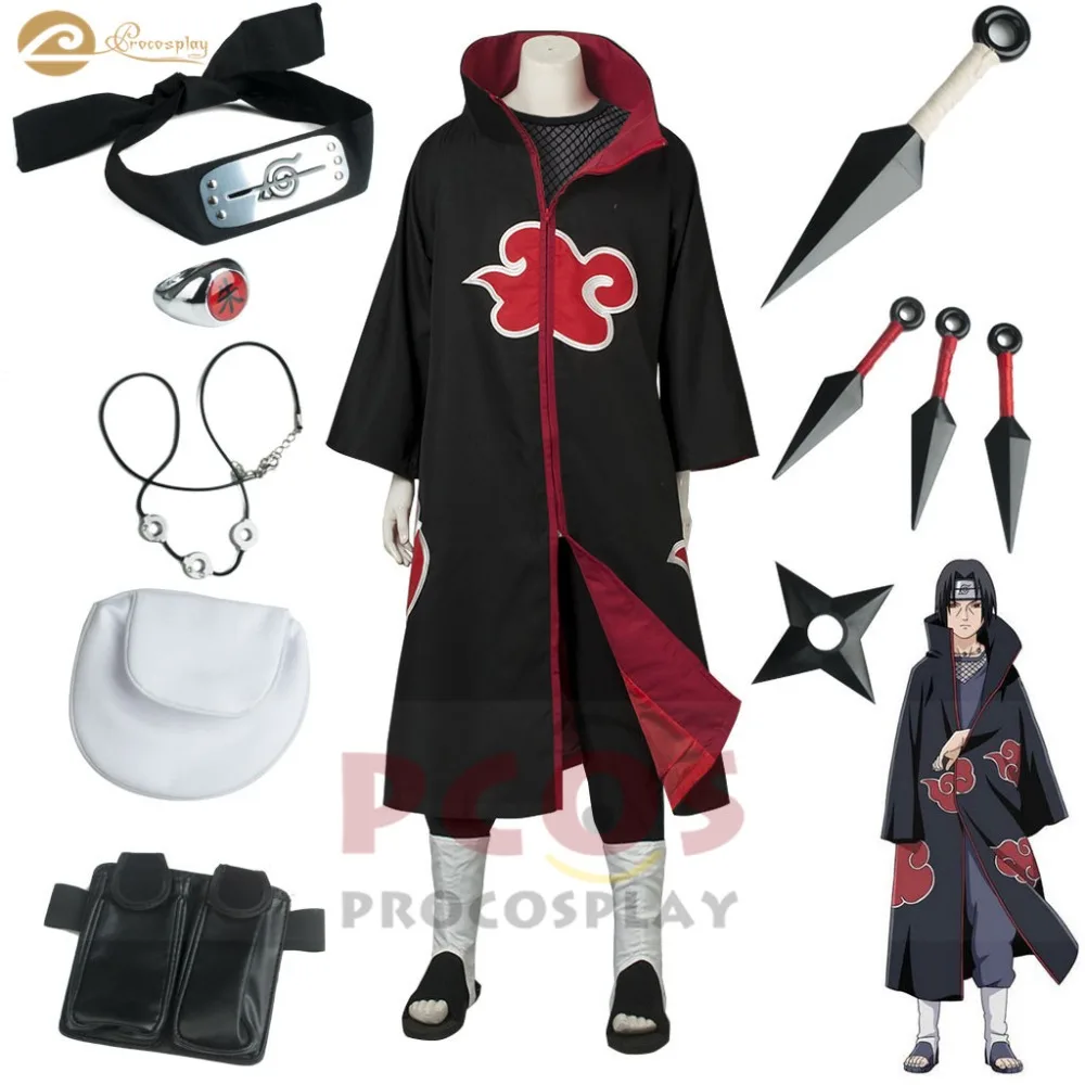 Naruto Shippuden Best Set ~ Akatsuki costume Uchiha Itachi Clan Killer ...
