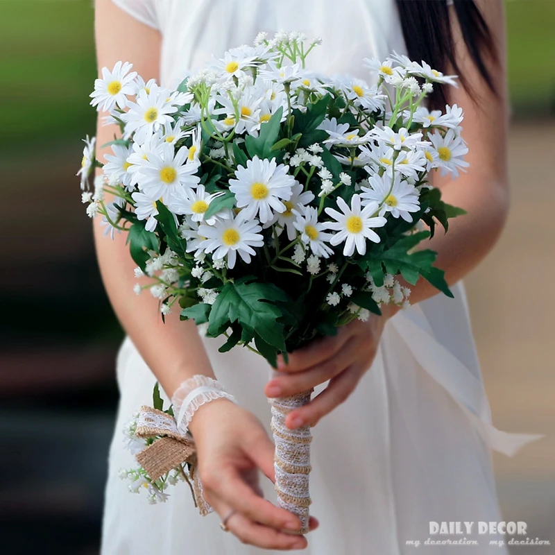 White Daisy Bridesmaid Bouquet