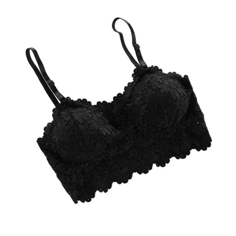 Sexy Camisole Padded Women Fitness Underwear Floral Lace Bralette