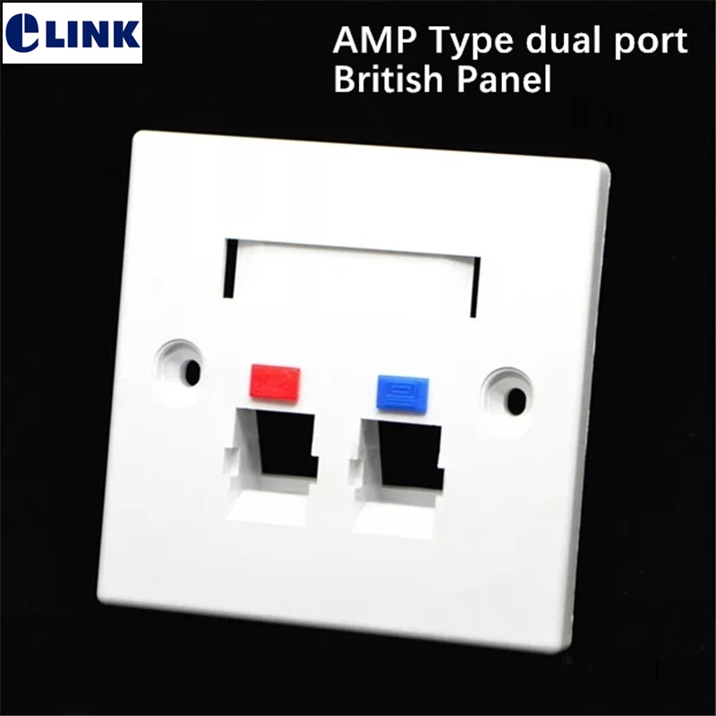30 Pcs Face Plate 86 Type A Mp Type Dual Port British Front Panel For ...