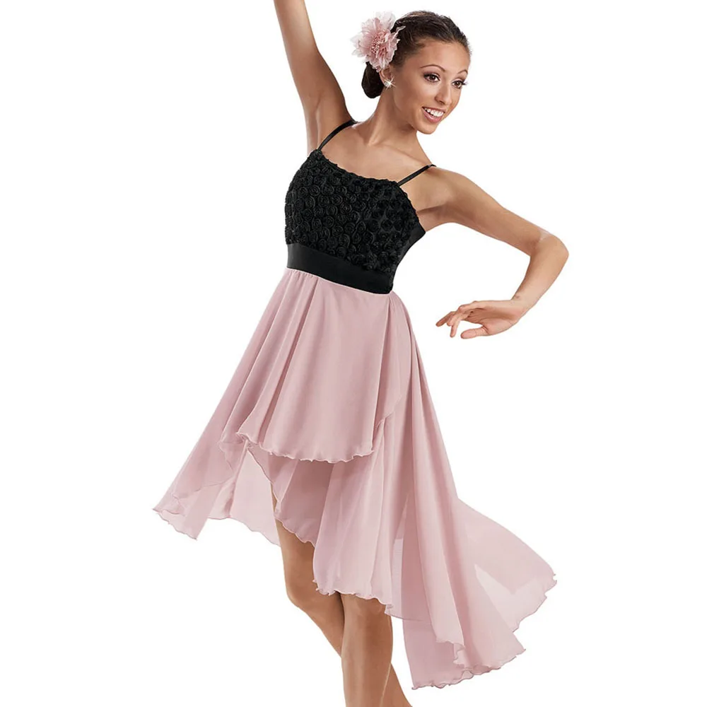 Original Ballet Dance Dresses For Ladies Pink Black Braces Backless ...
