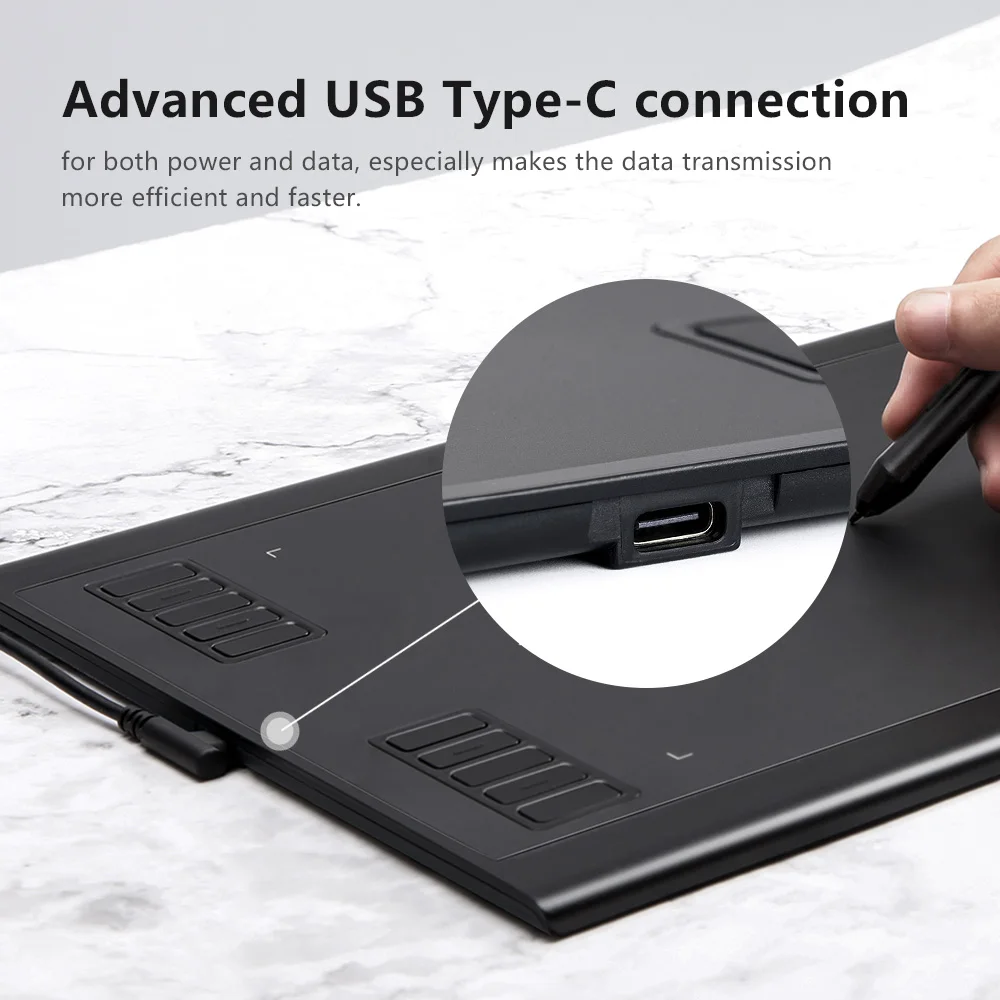 Parblo A610 Plus Digital Drawing Tablet With the Passive Pen of 8192 ...