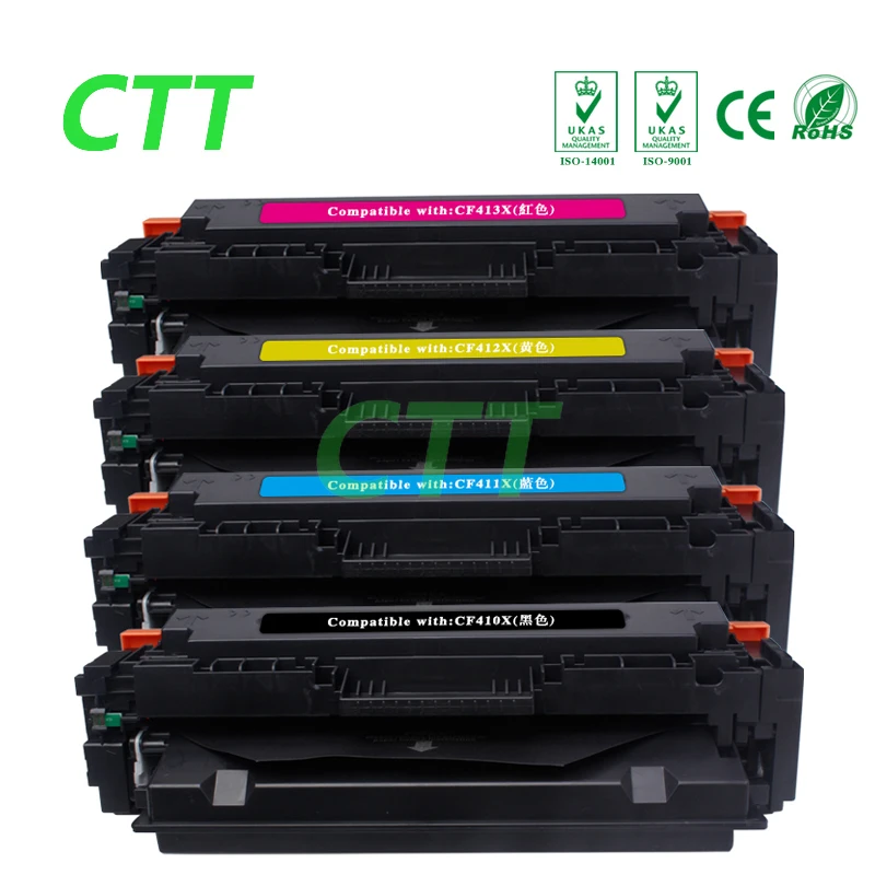 4 color 1 set 410X CF410X CF411X CF412X CF413X Toner Cartridge ...