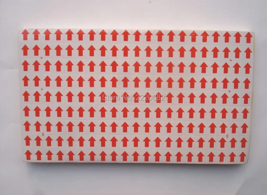 Pegatinas de papel de flecha roja, 12x9mm,13230 piezas por lote ...