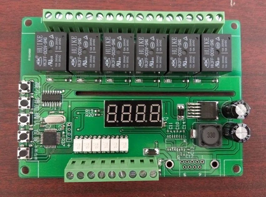 6 way relay , industrial relay, self locking interlock trigger, time ...