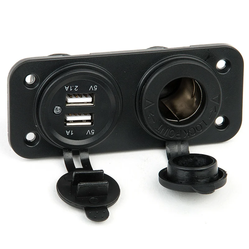 Usb Socket Splitter Dual Car Electronic Cigarette Lighter Usb 12v 2 1a