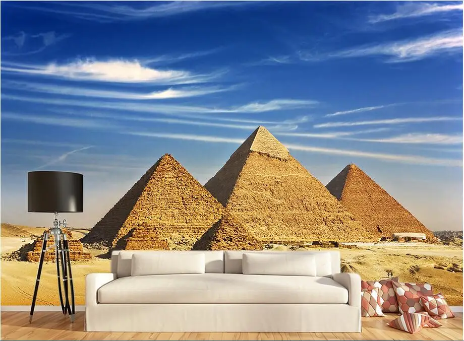 Custom Photo 3d Wallpaper Non-woven Mural The Pyramids Of Egypt ...