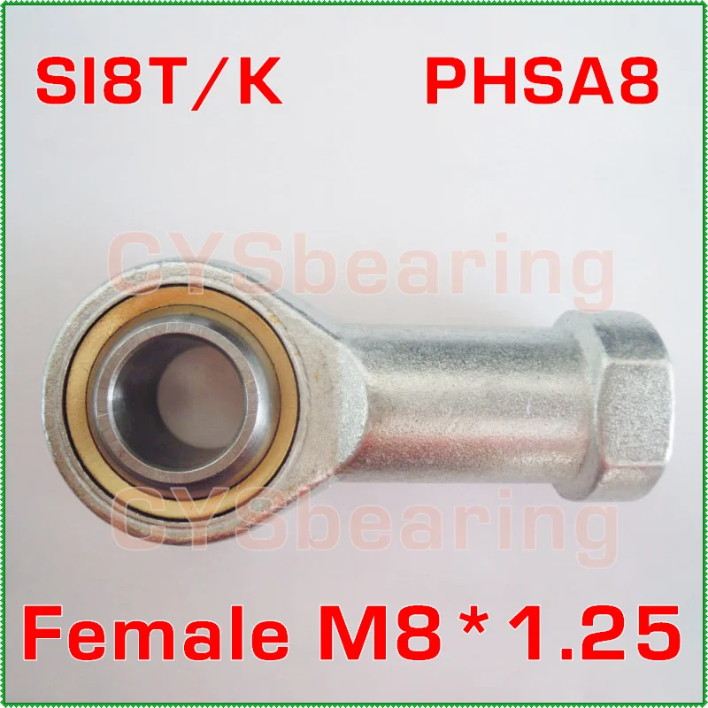 암 SI8T/K PHSA8 볼 메트릭 스레드로드 엔드 조인트 베어링, SI8TK SI8 8mm M8X1.25mm 피쉬 아이 ...