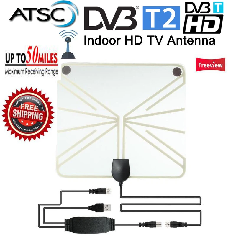 Active Antenna Built In Antenna Amplifier Power Antenna Dvb-t2 Indoor ...