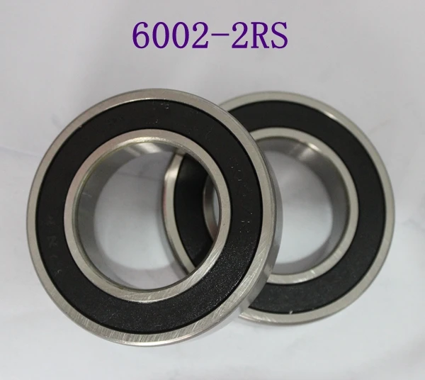 20pcs 6002 2RS rubber sealed deep groove ball bearing 6002RS 6002 2RS miniature steel ball ...