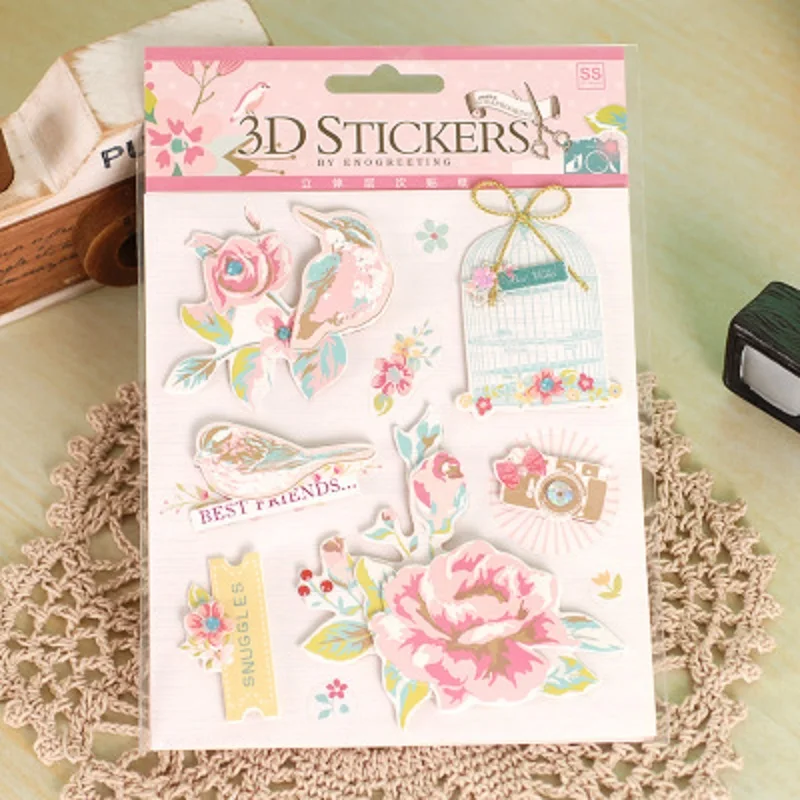 Scrapbooking Flowers 3d Stickers | Stickers 3d Craft Scrapbooking - Diy ...