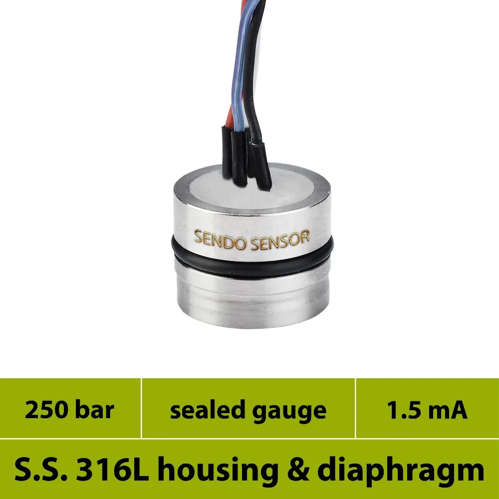 25mpa gauge, range 0 250 bar, millivolt output piezoresistive pressure ...