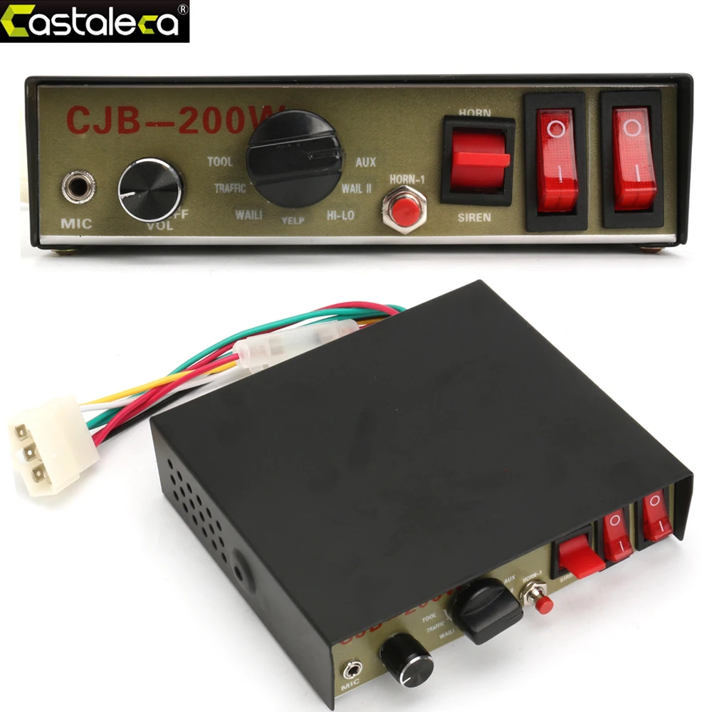 LARATH 12V 200W Car Alarm Siren Horn Security Systems Police Siren Host ...