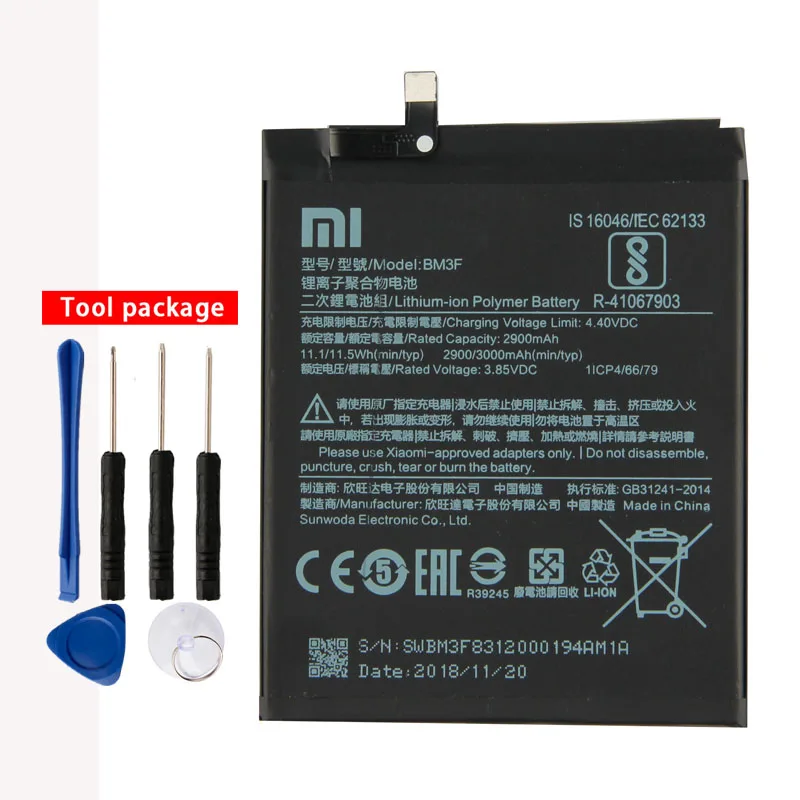 Original Xiaomi BM3F Mi 8 Phone battery For Xiaomi Mi 8 Mi8 2900mAh ...