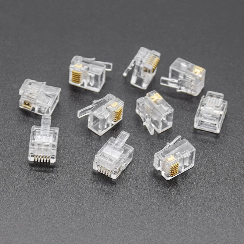 20pcs-lot-6P6C-6-Pins-6-Contacts-RJ11-Telephone-Modular-Plug-Jack-RJ11 ...