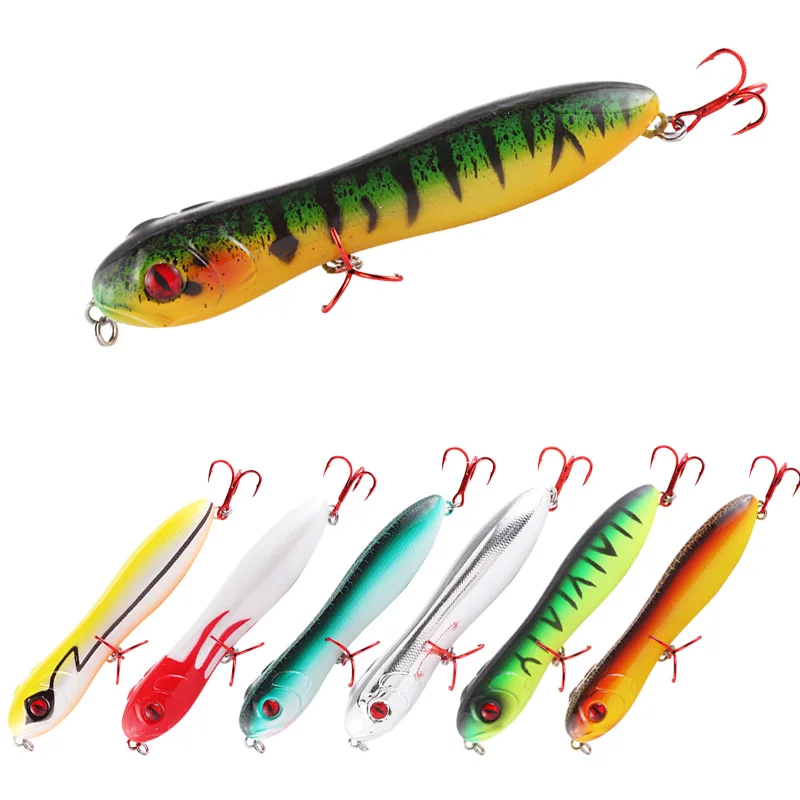 Snake Head Pencil Fishing Lure 10cm 15g Floating Crankbait Sea Bass ...