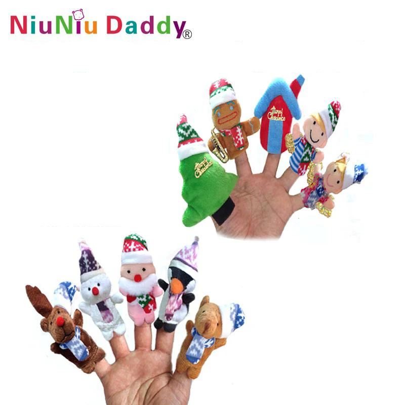 10 Styles Christmas finger puppets set Wholesale 5 sets|finger puppet ...