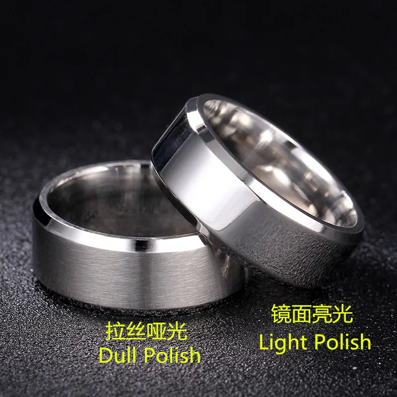 4-8mm-Bright-and-Dull-Polish-Stainless-Steel-Ring-For-Men-and-Women ...