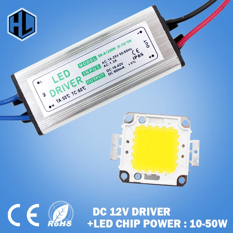 free shipping 1pce 10W 20W 30W 50W High Power COB LED lamp Chips Bulb ...