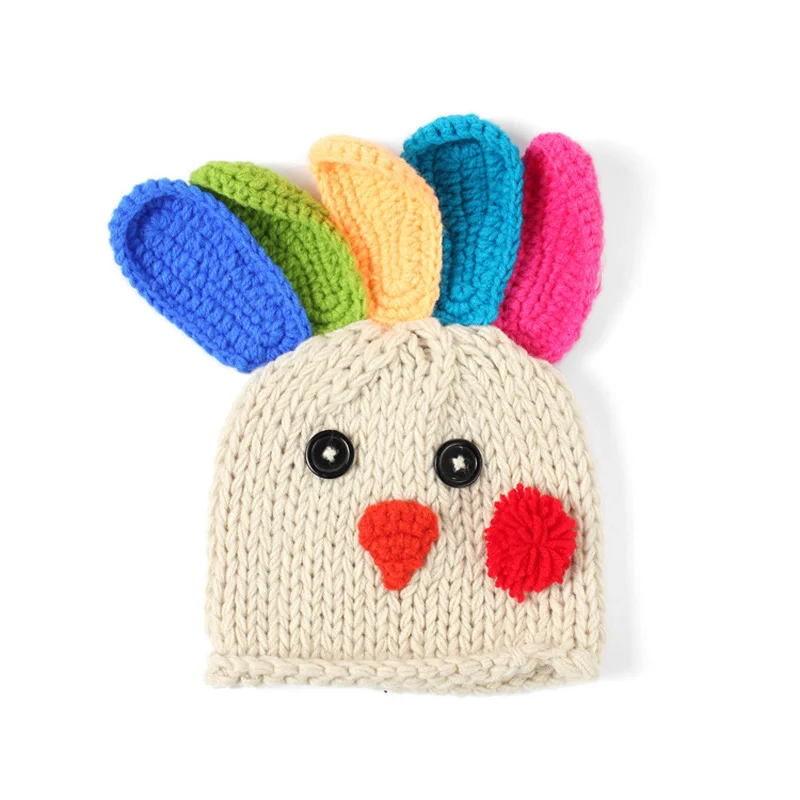 Baby Turkey Hats 5 Colors Cockscomb Knitted Beanie Cap for Thanksgiving ...