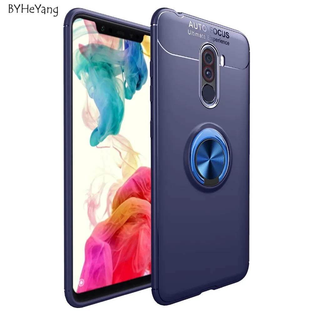 For Xiaomi Pocophone F1 Case Pocophone F1 Cover Car Holder soft ...