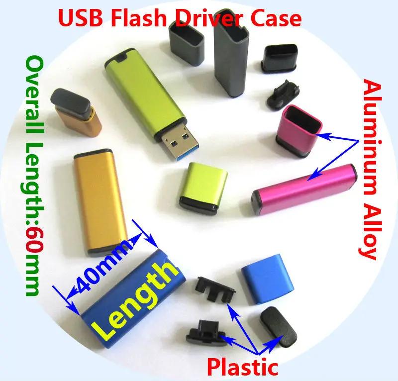 Usb Flash Drives Case/body Length 40mm/total Length 60mm/diy Pendrive ...
