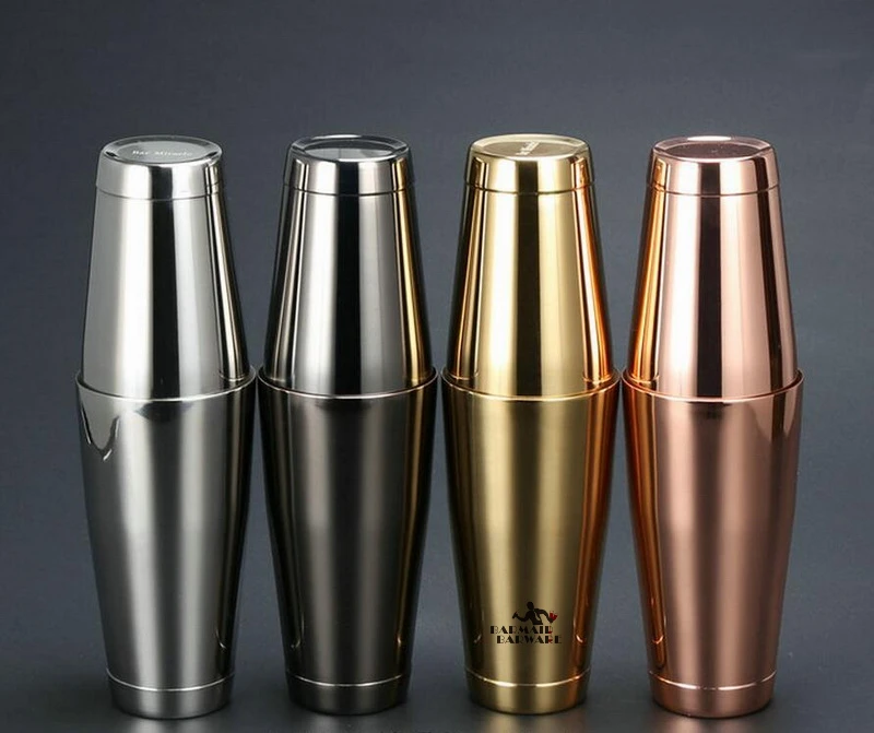 304 Stainless Steel Boston Shaker: 2 piece Set: 18oz Unweighted & 28oz ...