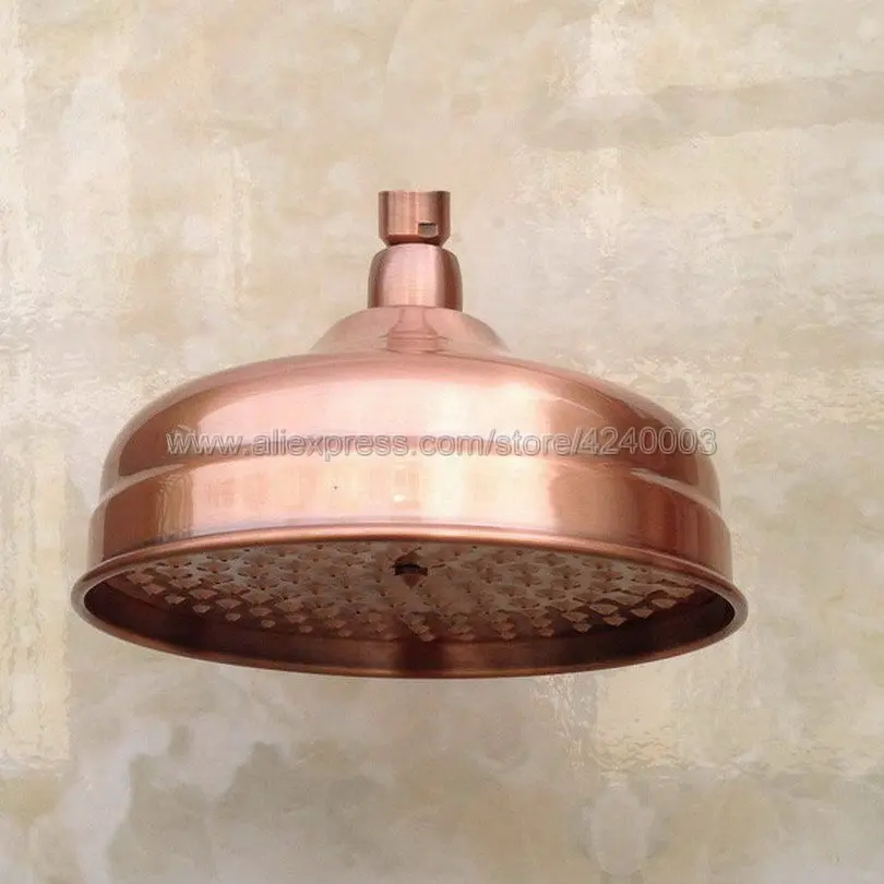 Beste Koop Rode Antieke Koperen Douchekop 8 Inch Ronde Regendouche ...