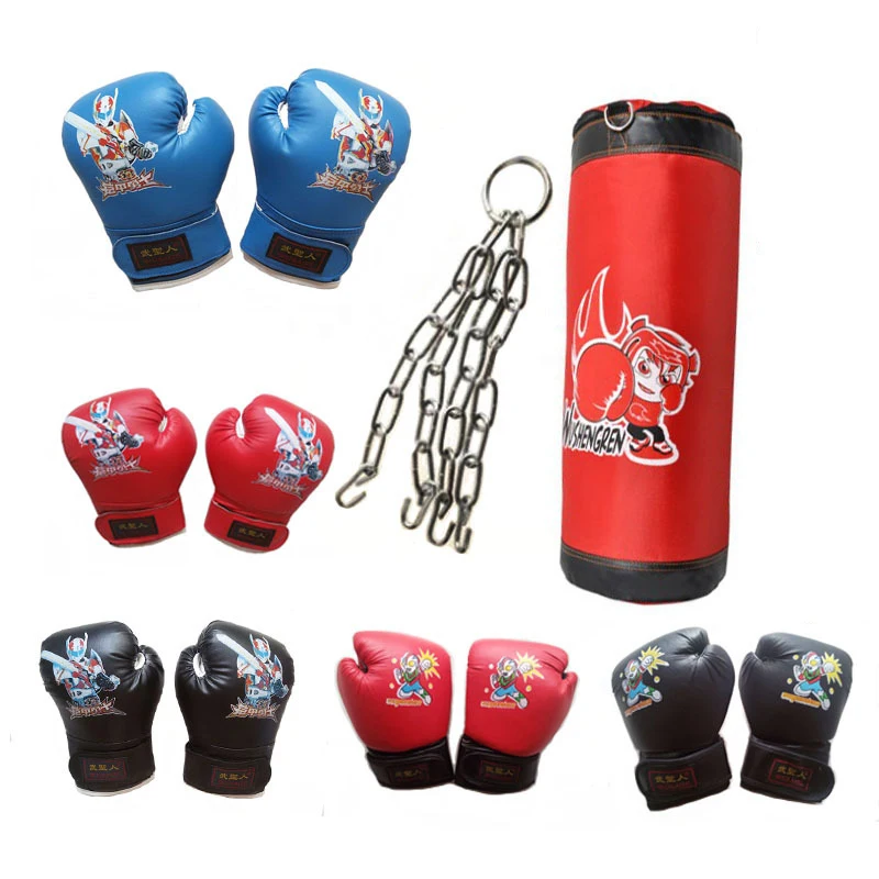 60cm-Cartoon-Children-Boxing-Sandbag-EMPTY-And-Gloves-2pcs-Set-Children ...