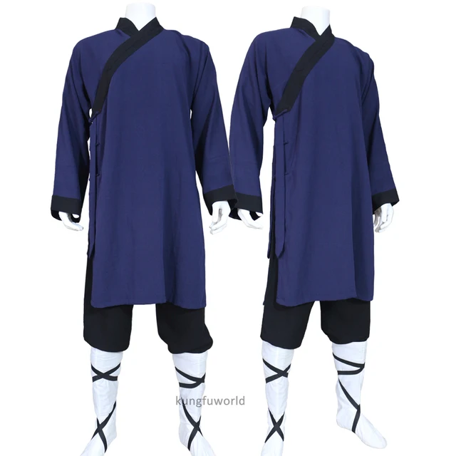 25 Colors Shaolin Monk Kung fu Uniform Buddhist Robe Tai chi Suit ...