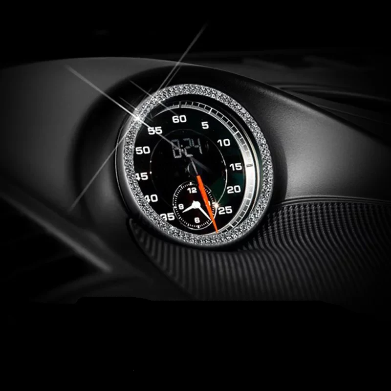 Car-interior-clock-stickers-diamond-alloy-rhinestone-decoration-refit ...