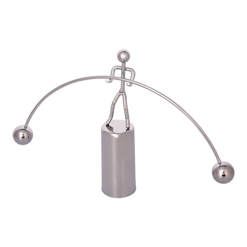 Little Iron Man Swing Balance Ball Weightlifting Metal Silver Tumbler ...