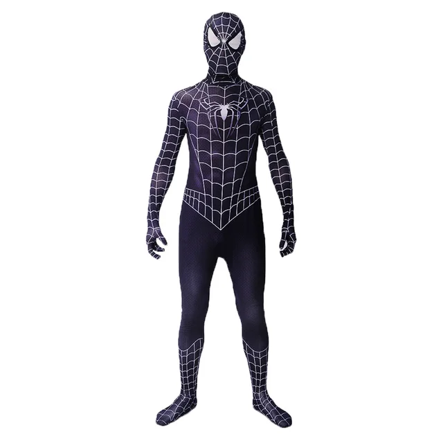 Adult Black Red Spiderman Costume Tight Spider man Suit Men Kids ...