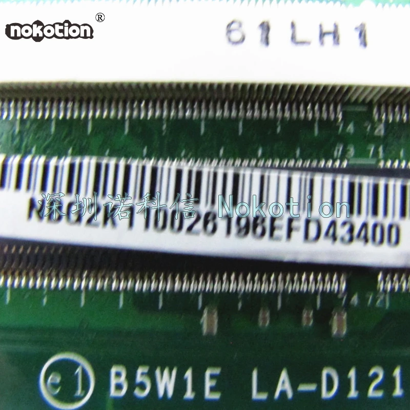 NOKOTION B5W1E LA-D121P NBG2K11002 NB. G2K11.002 материнская плата для ...