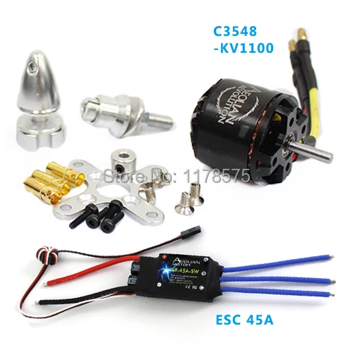 Aeolian C3548/04 KV1100 Outrunner Brushless Motor for RC Helicopter ...