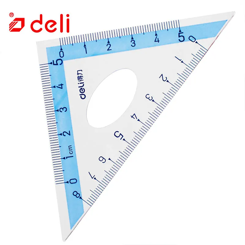 Deli 1 Plastic Triangular Ruler math geometry for student stationery ...