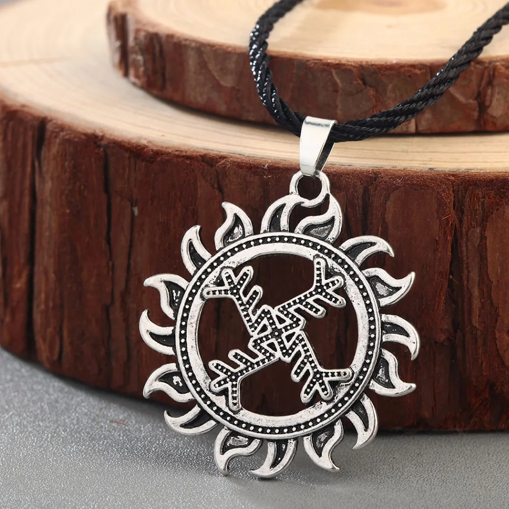 CHENGXUN Viking Men Necklace Cross Sun Pendant Good Luck Symbol ...