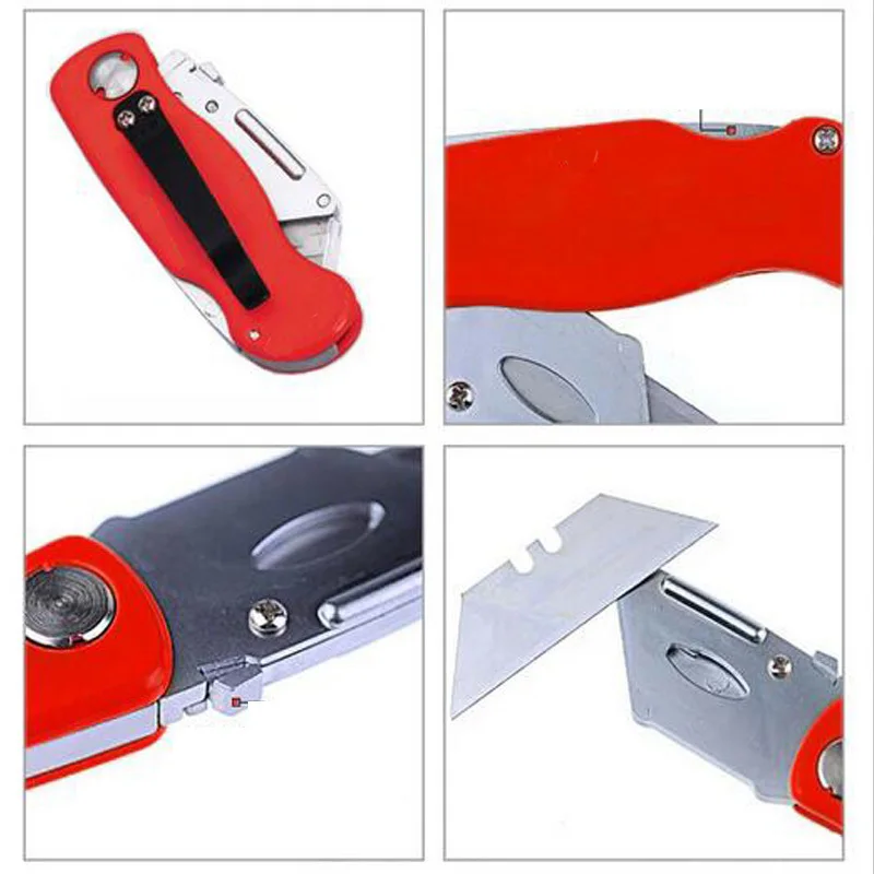 Utility Scalpel Set – Folding Aluminum Handle in Various Colors with 4 ...