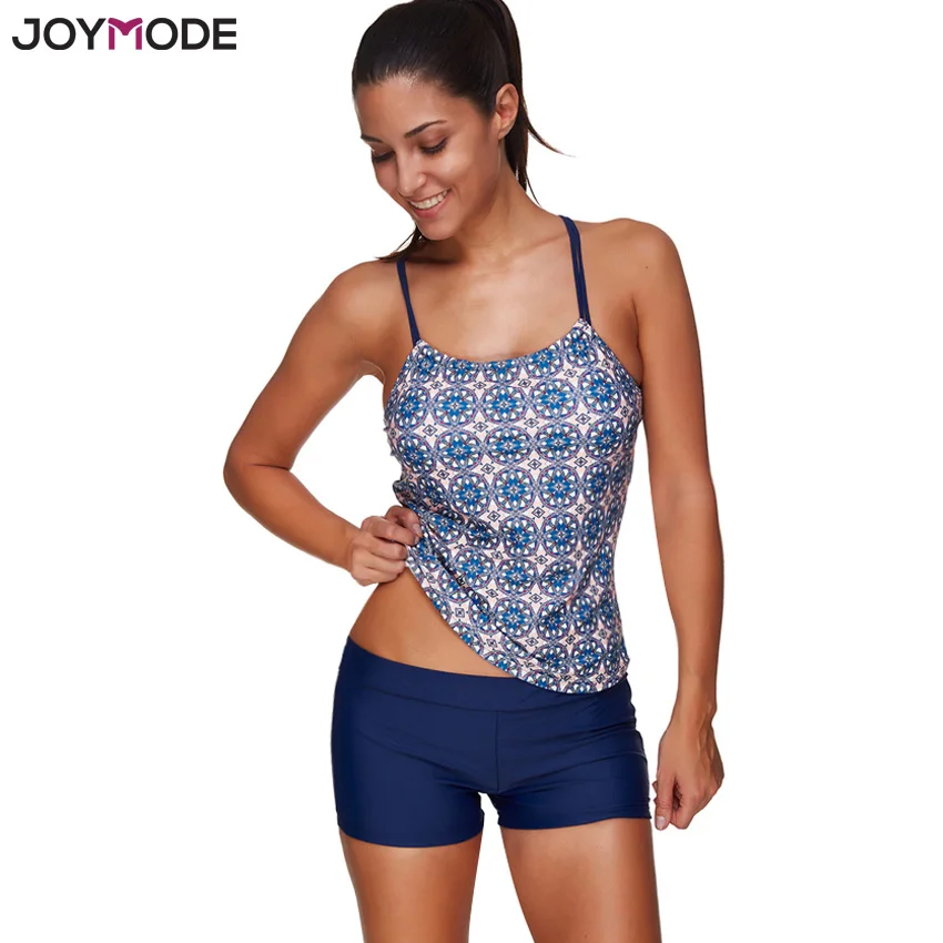 JOYMODE bañador con Push Up para mujer, traje de baño azul de dos ...