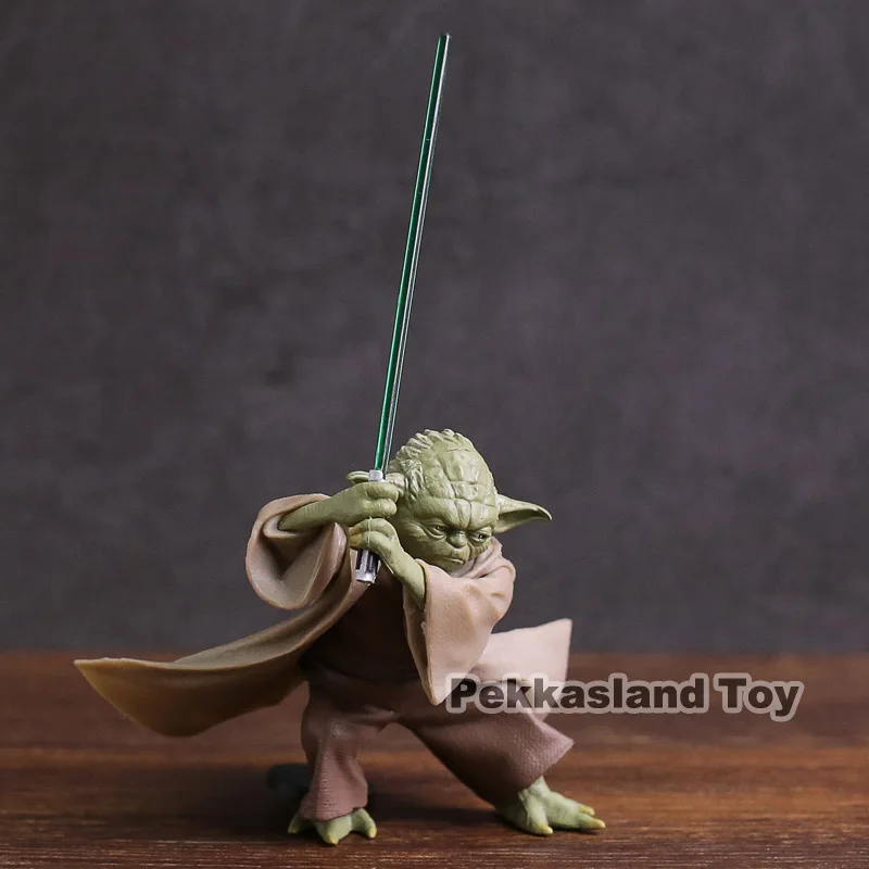 Promo Offer Star Wars Jedi Knight Yoda with Lightsaber Mini PVC Action ...