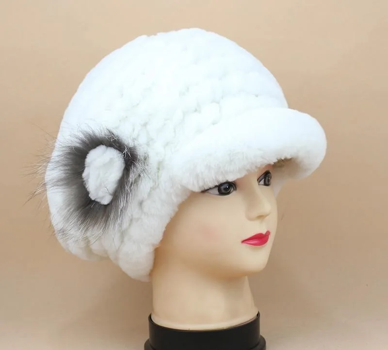 winter-fur-baseball-hats-of-natural-rex-rabbit-fur-caps-for-women ...