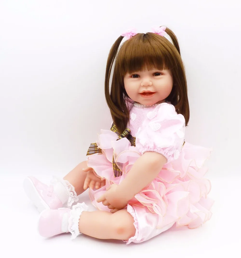 Large size 24" DollMai reborn babies silicone dolls for kids birthday ...